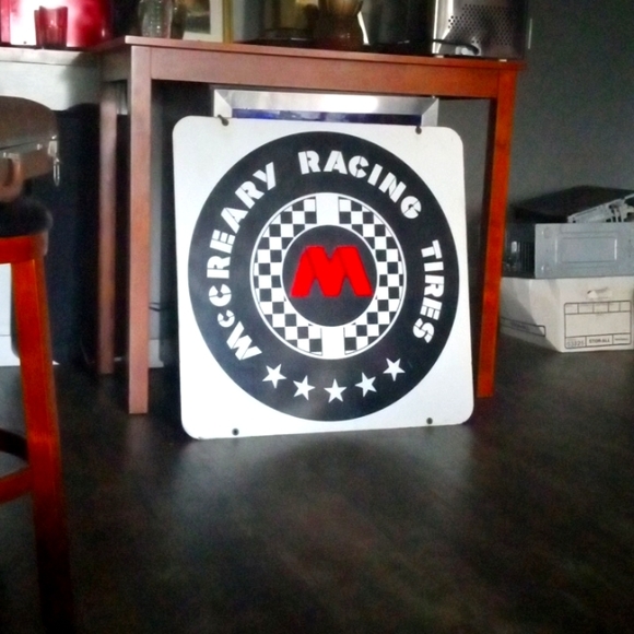 Wall Decor | Double Sided Mccreary Racing Tire Sign | Poshmark